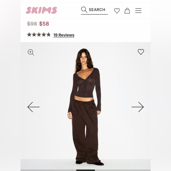 SKIMS | Pants & Jumpsuits | Skims Size Chart For Loungewear And ...